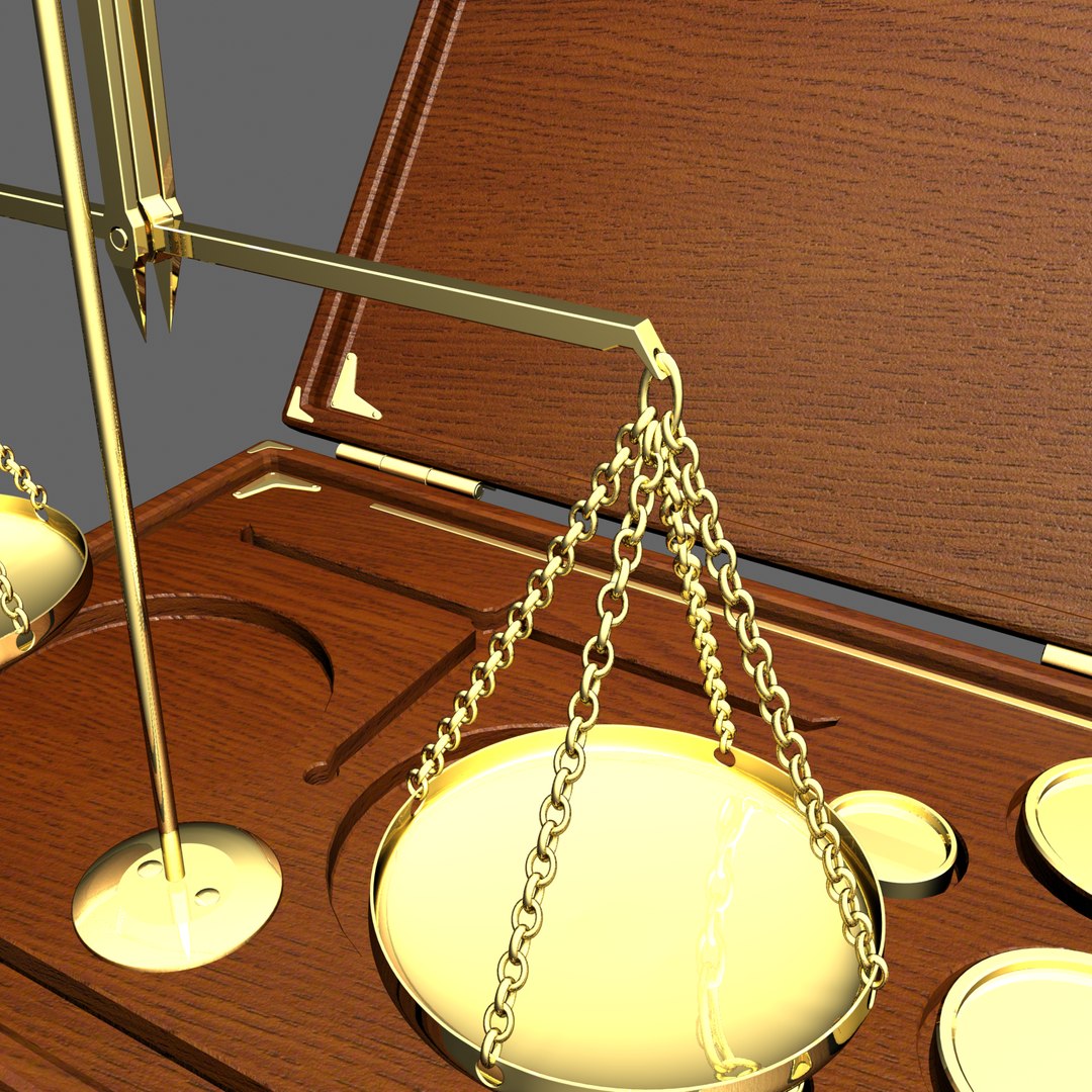 Antique Weigh Scales Box 3d Model