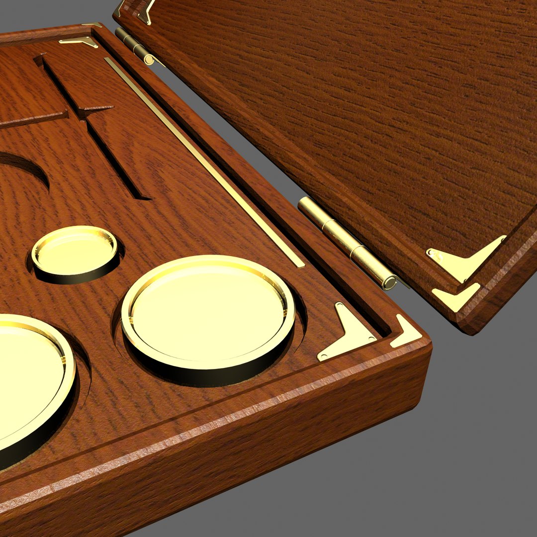 Antique Weigh Scales Box 3d Model