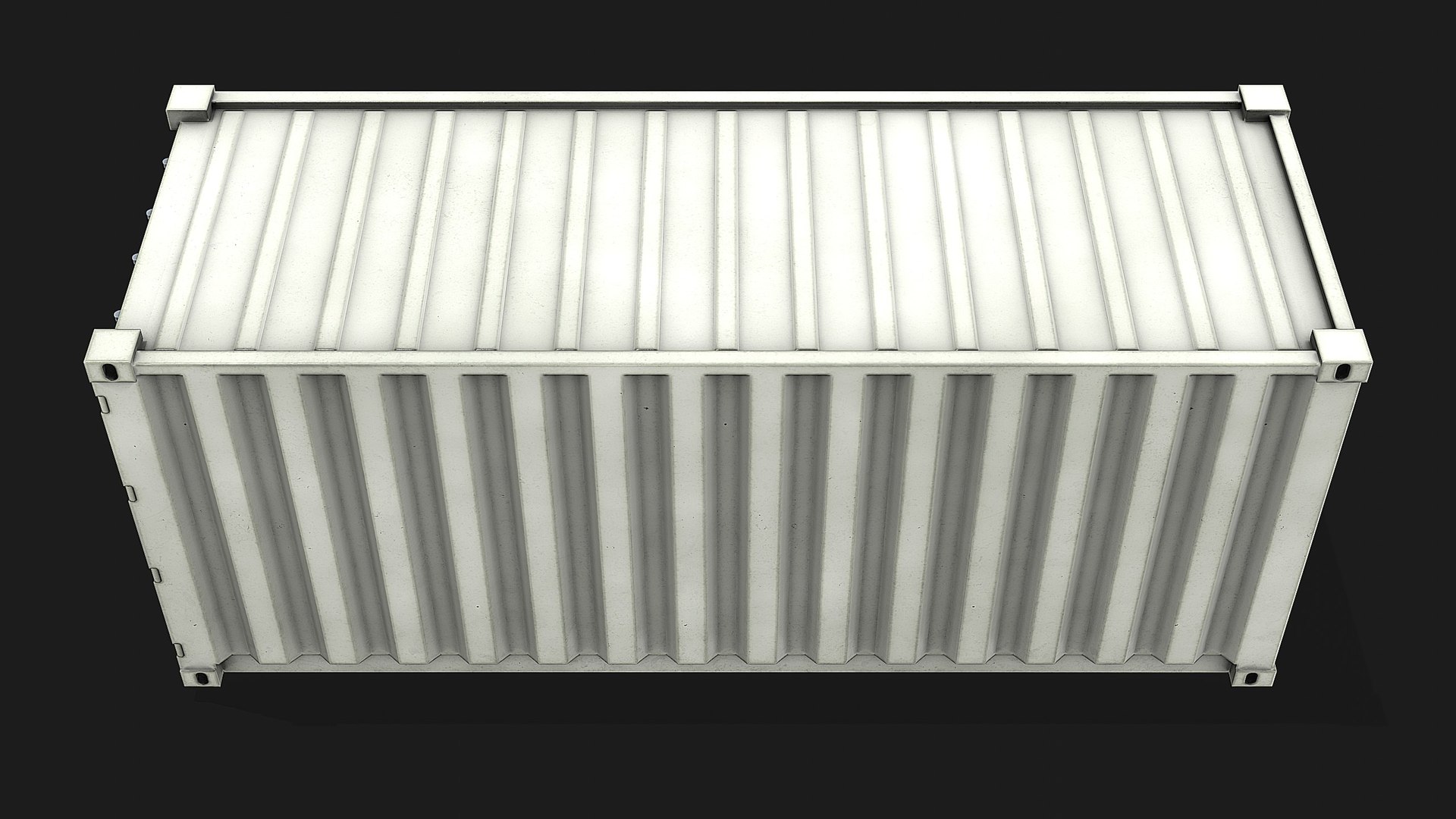 3D 24ft Shipping Container - White - TurboSquid 2151263