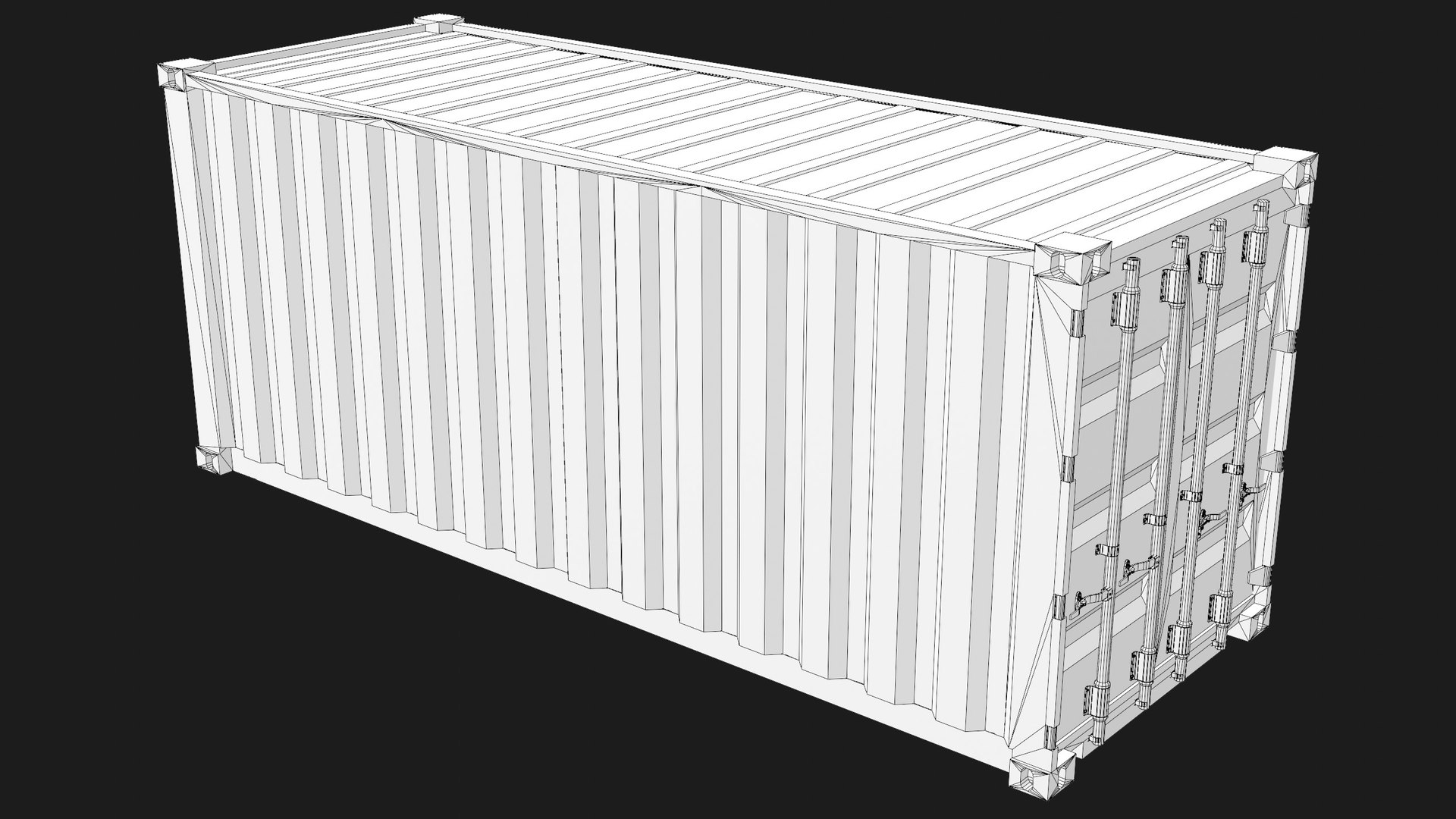3D 24ft Shipping Container - White - TurboSquid 2151263