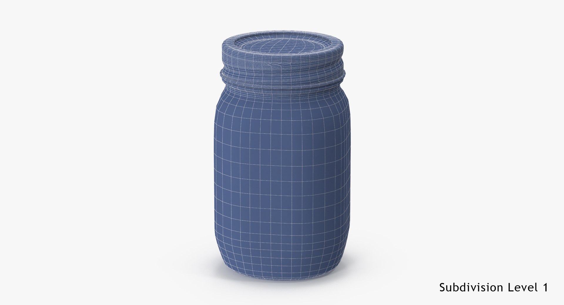 3d Model Mason Jar 02