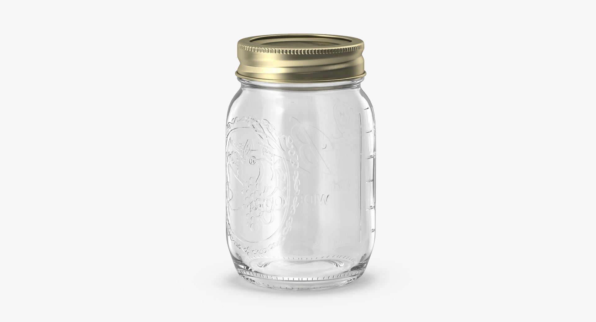 3d Model Mason Jar 02