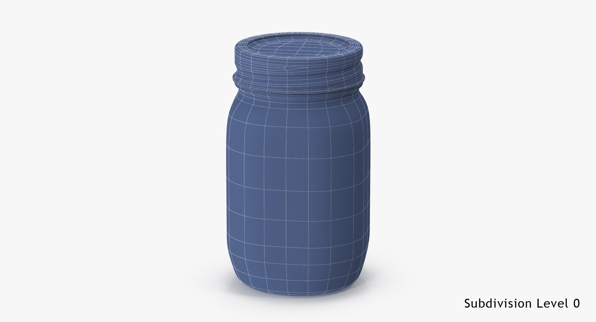 3d Model Mason Jar 02