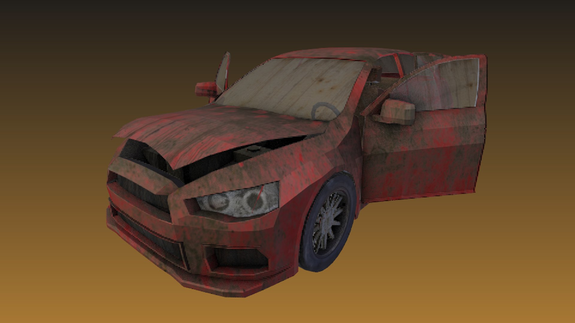 3d model broken car