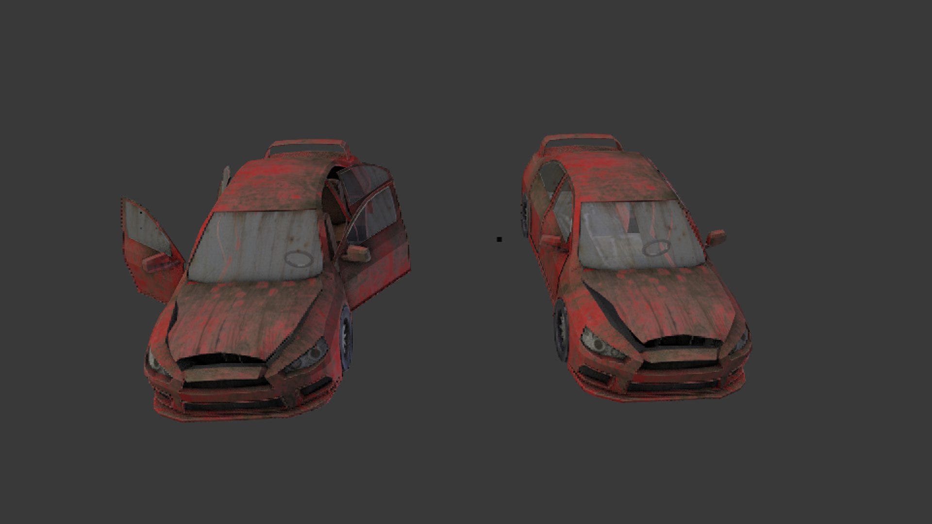 3d model broken car