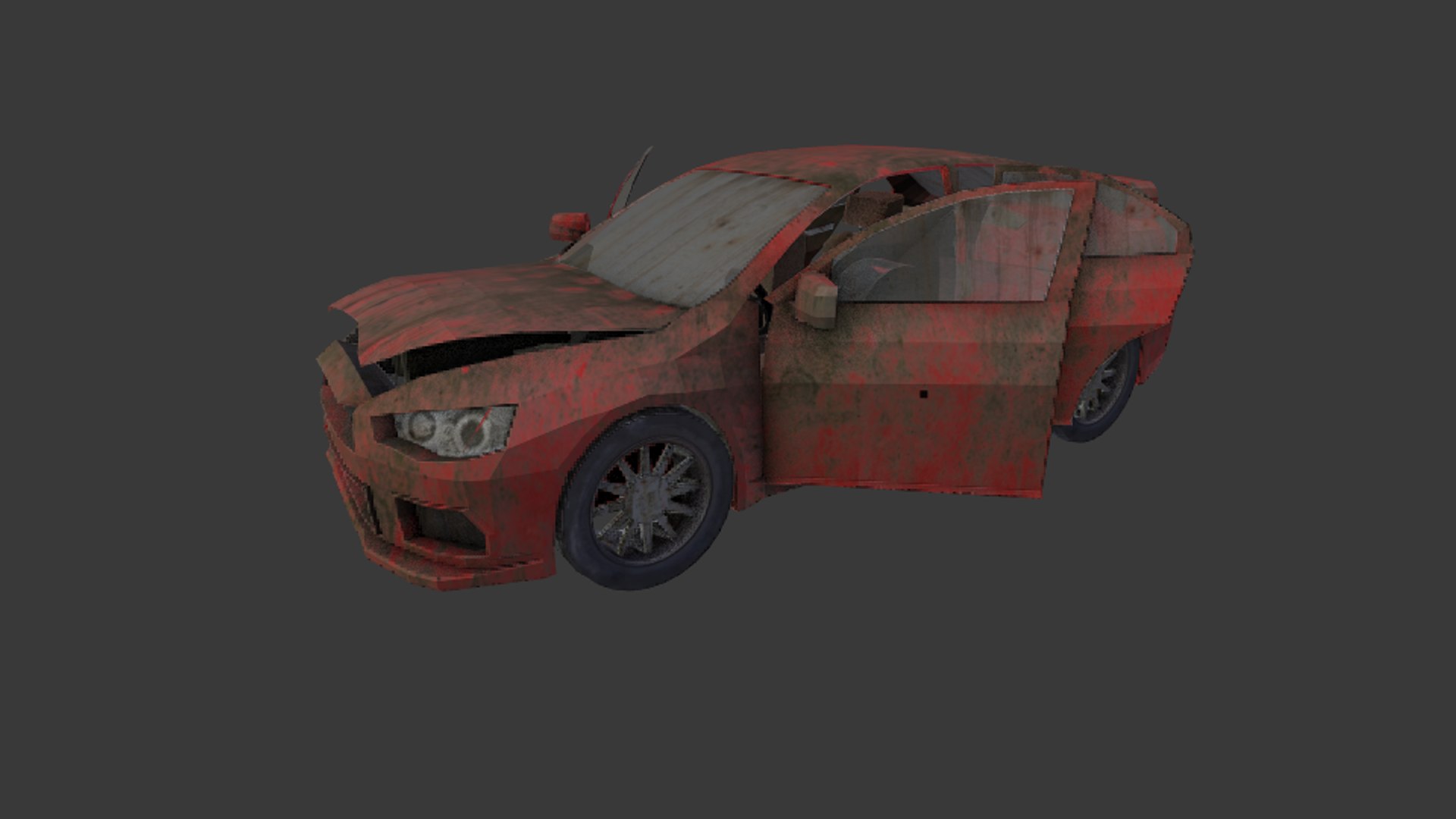 3d model broken car