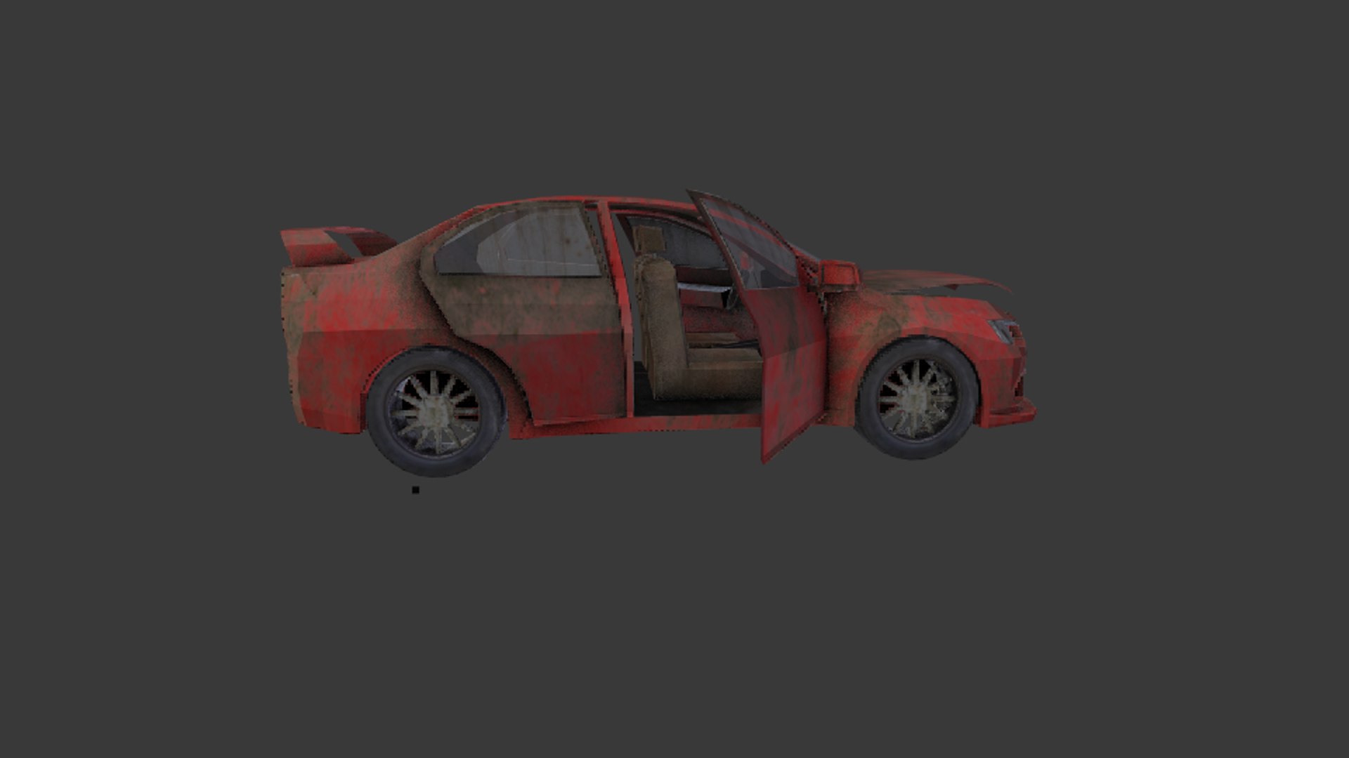 3d model broken car