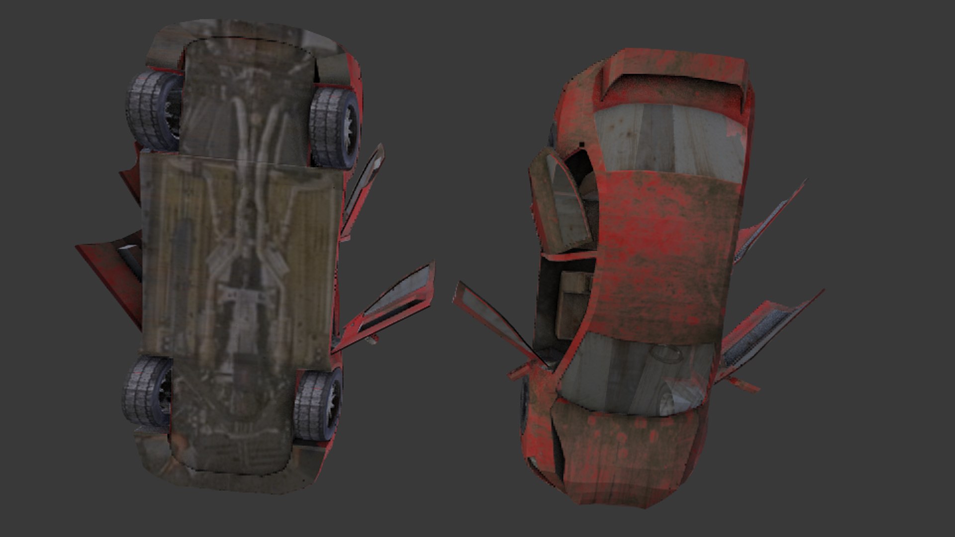 3d model broken car