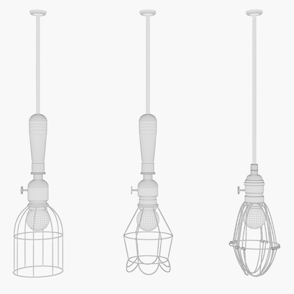 3d model industrial lamp