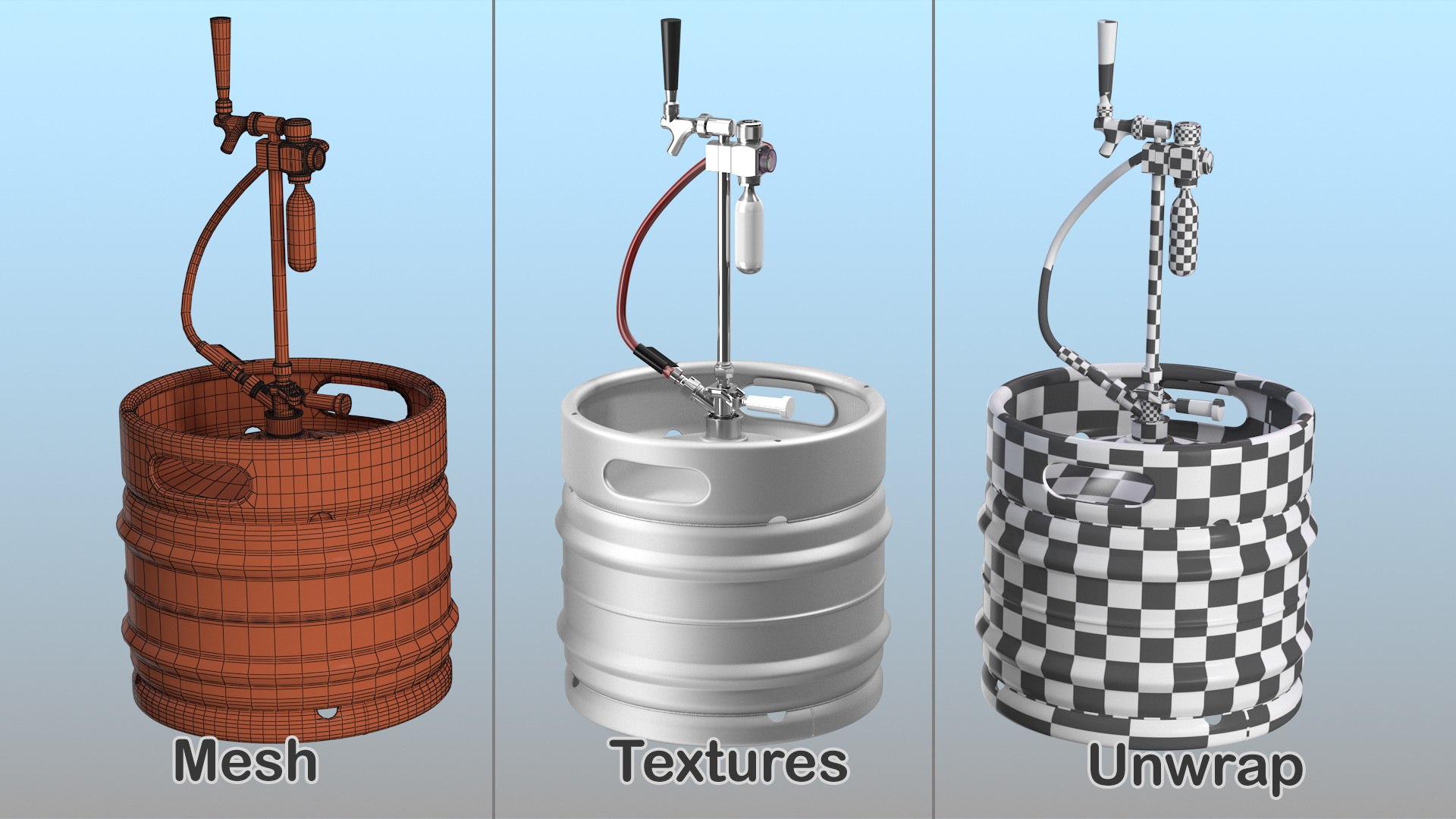 Beer keg 30l portable 3D model - TurboSquid 1622298