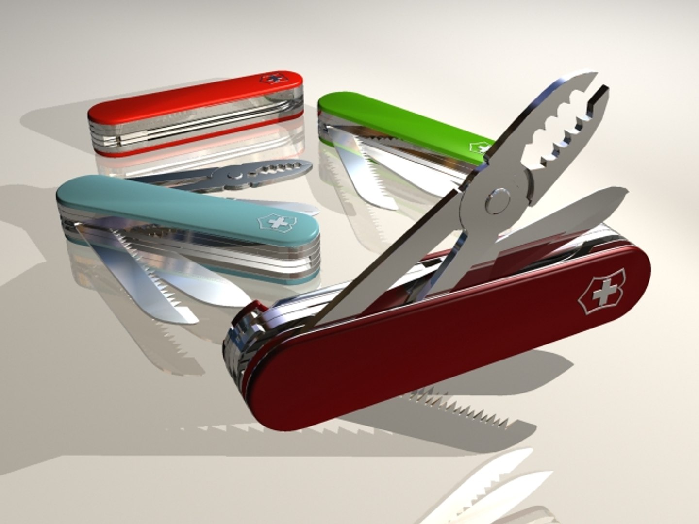 Swiss Army Knife 3d Model