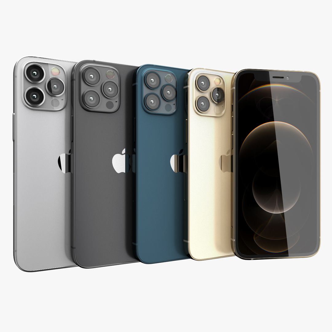 Iphone 12 Pro e Pro Max todas as cores Modelo 3D - TurboSquid 1687711