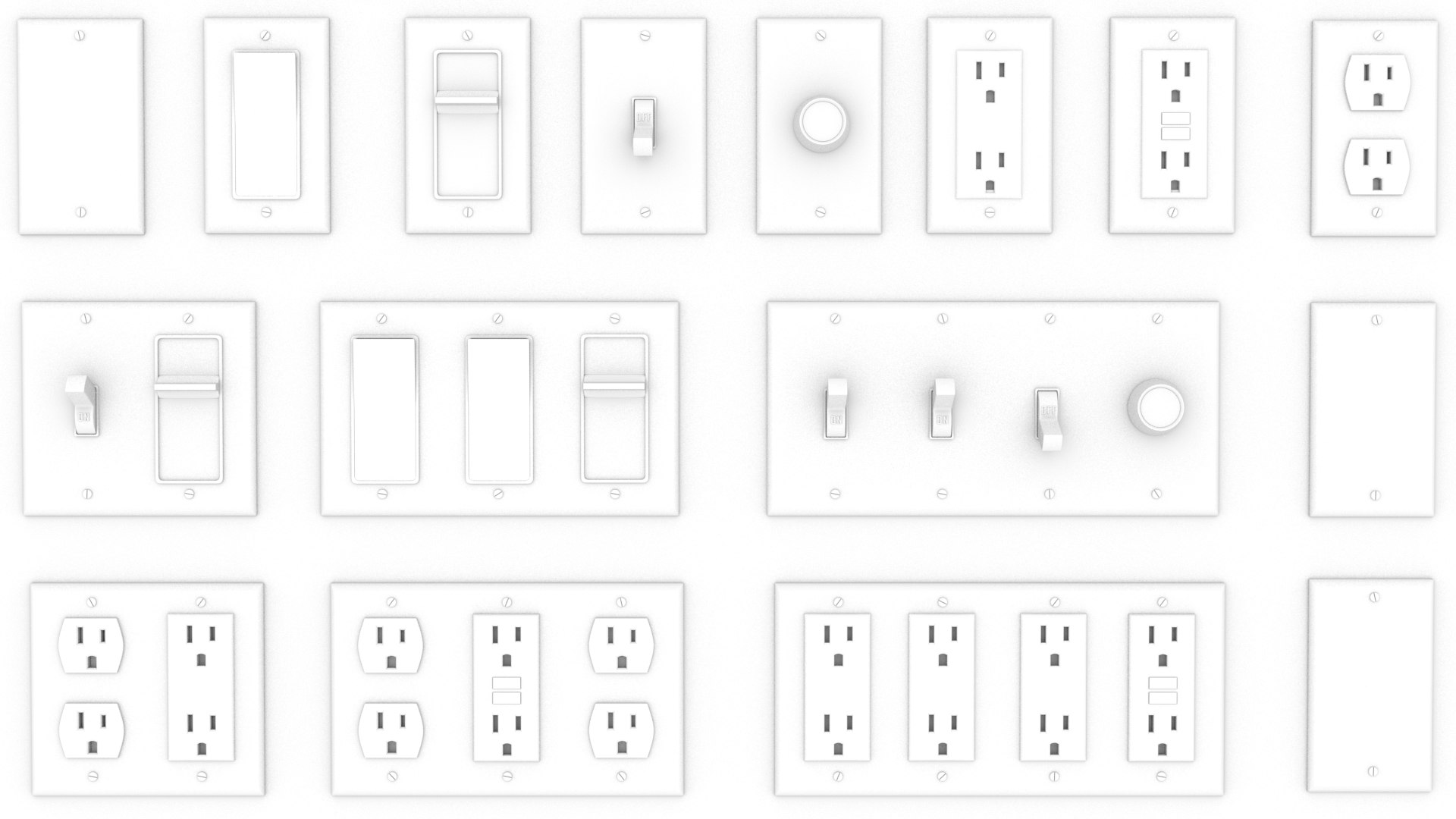 3D Electrical Outlets Modular : - TurboSquid 1258844