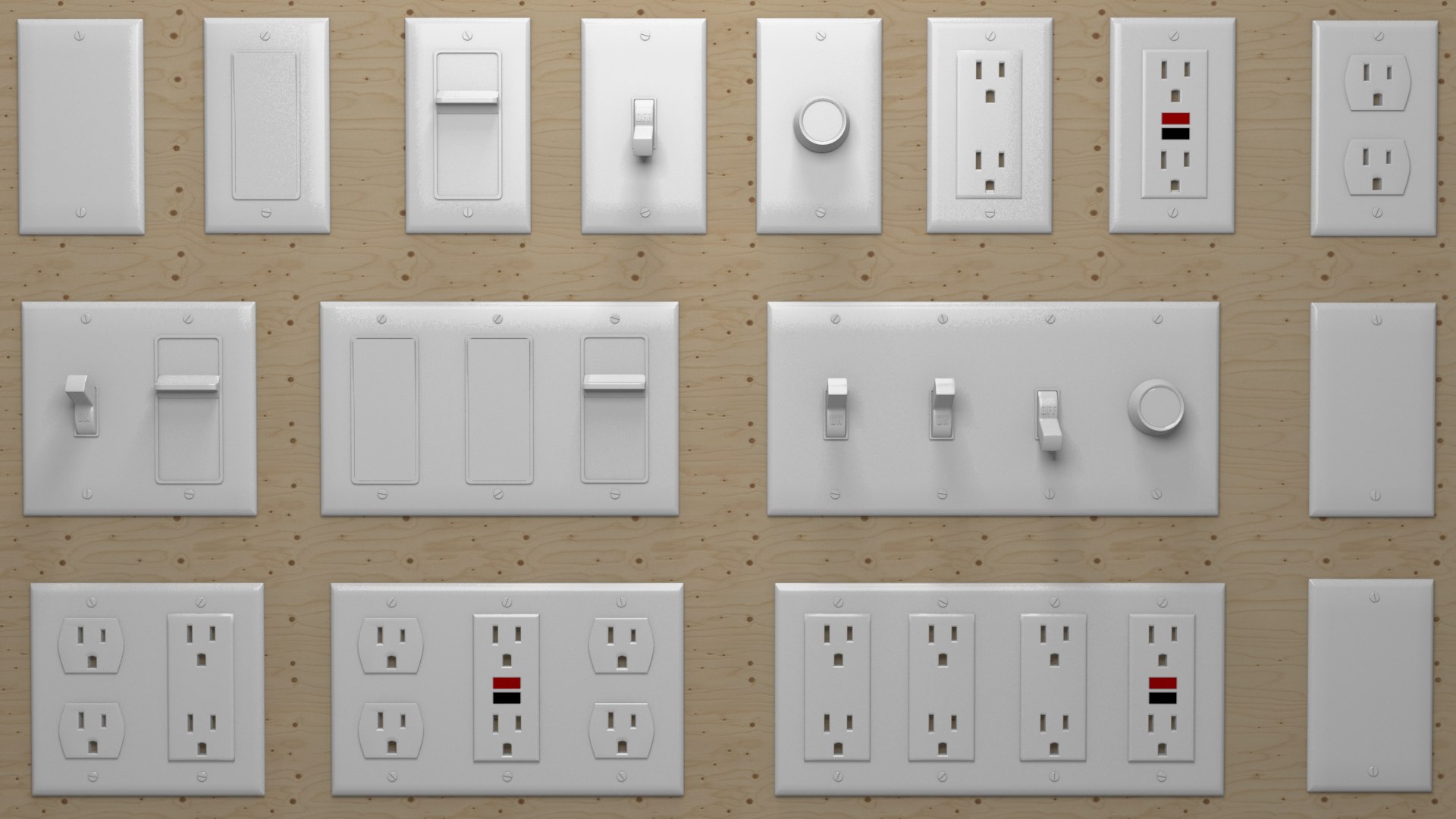 3D Electrical Outlets Modular : - TurboSquid 1258844