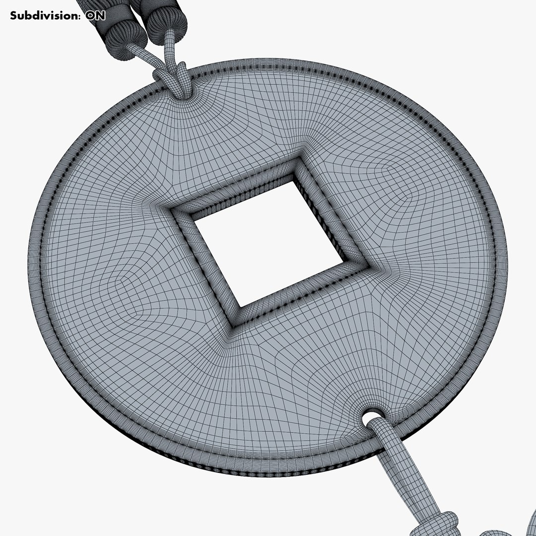 3D Hanging Feng Shui Coin M 1 - TurboSquid 2115853