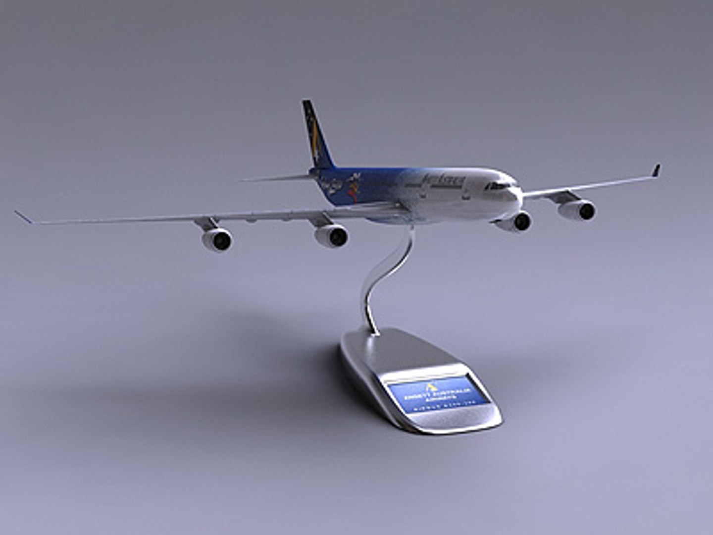 Airbus A340-300 Ansett Australia 3d Model
