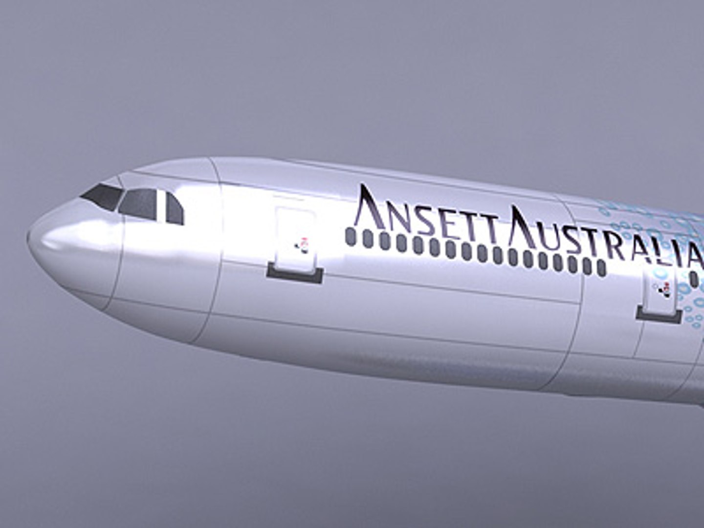 Airbus A340-300 Ansett Australia 3d Model