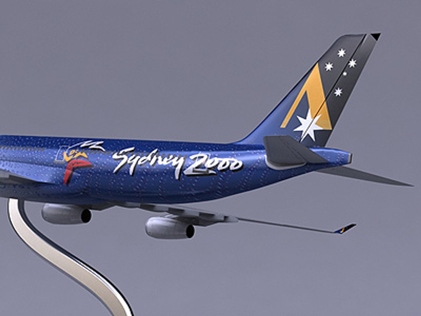 Airbus A340-300 Ansett Australia 3d Model