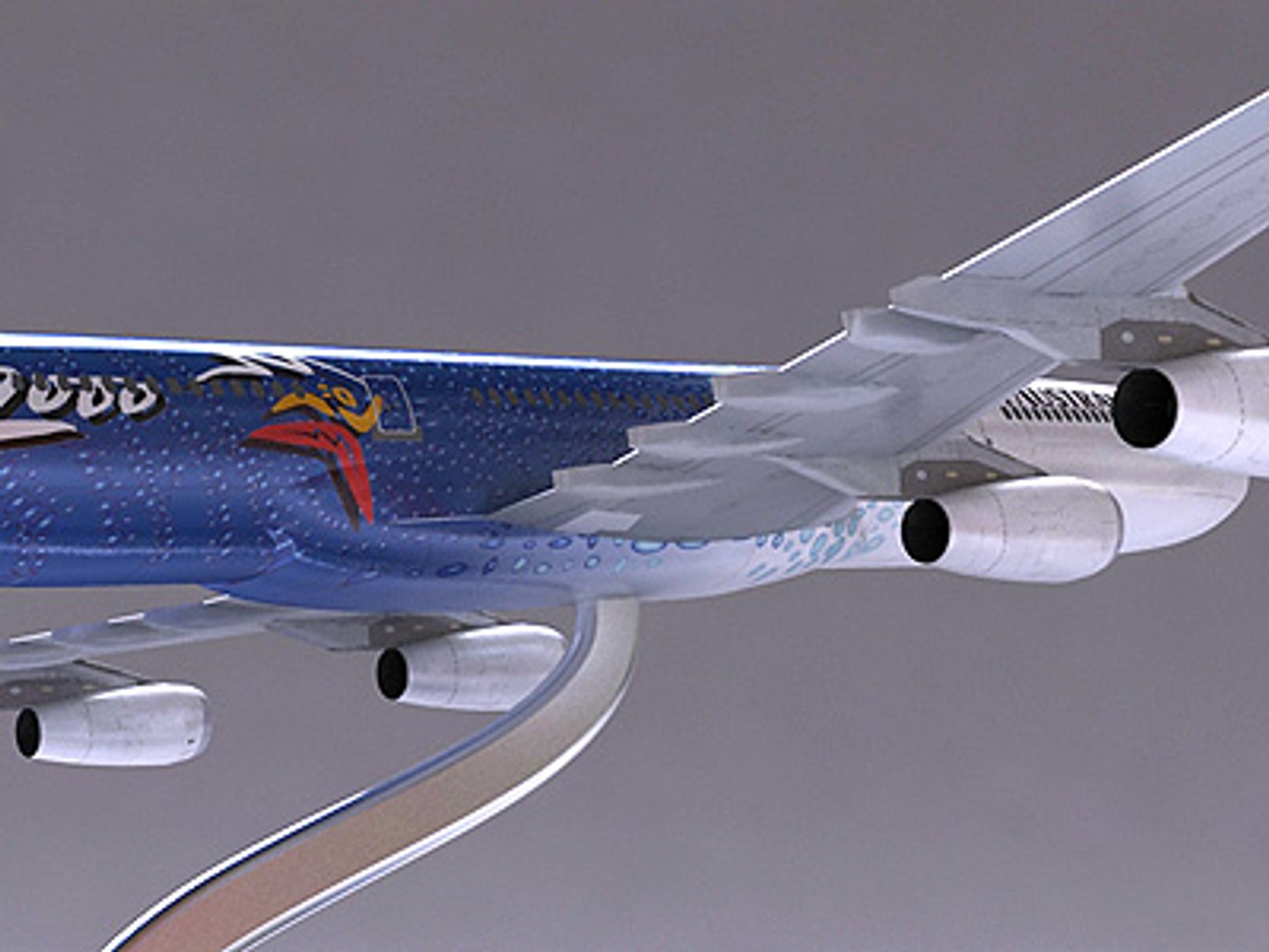 Airbus A340-300 Ansett Australia 3d Model