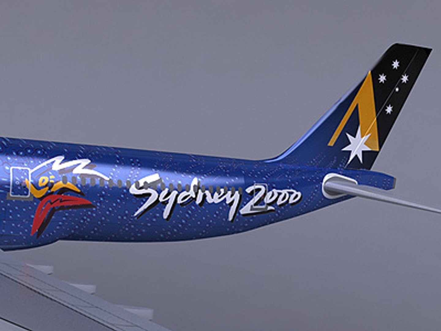 Airbus A340-300 Ansett Australia 3d Model