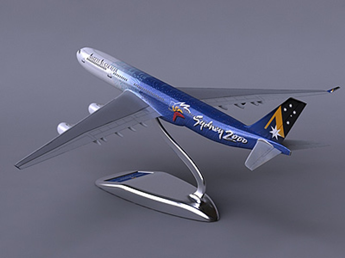 Airbus A340-300 Ansett Australia 3d Model