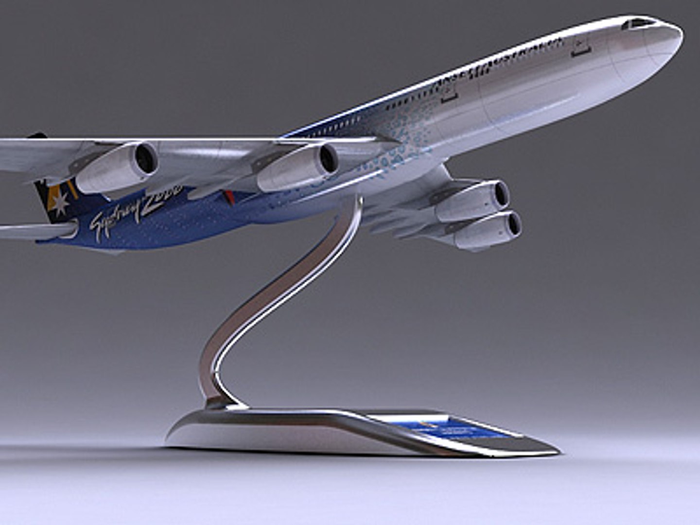 Airbus A340-300 Ansett Australia 3d Model