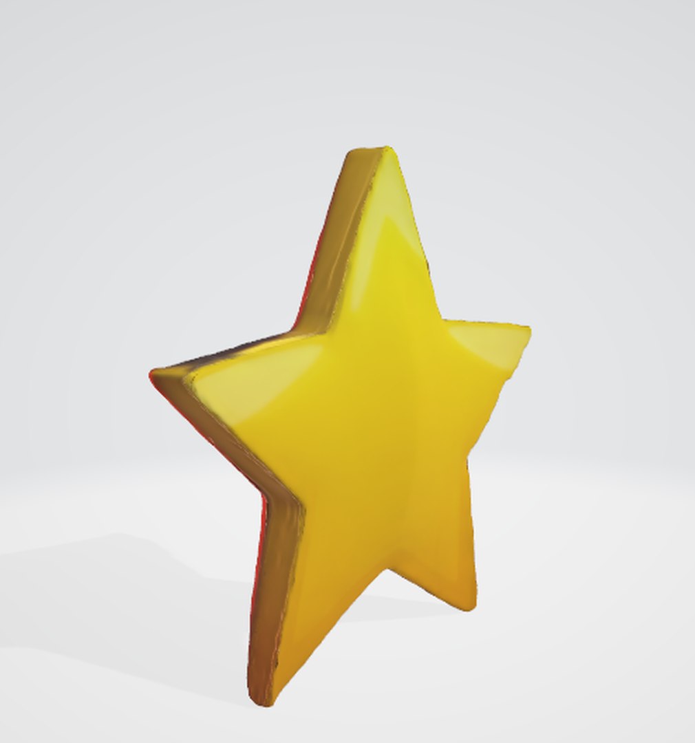 3D Classic Yellow Star 3D Asset Model - TurboSquid 2284922