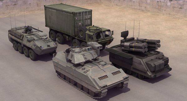 nato military vehicles 3d model