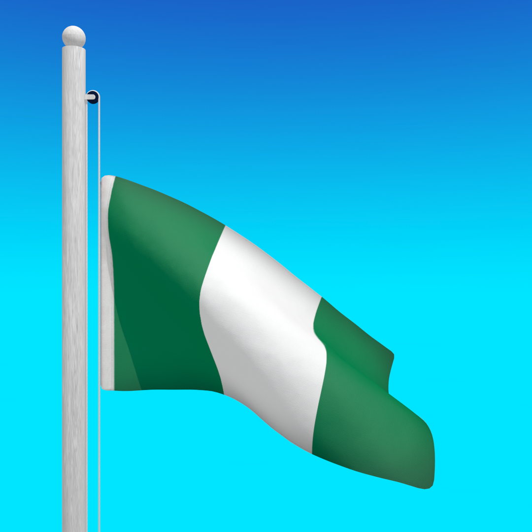 3d Flags Nigeria - Animation Model