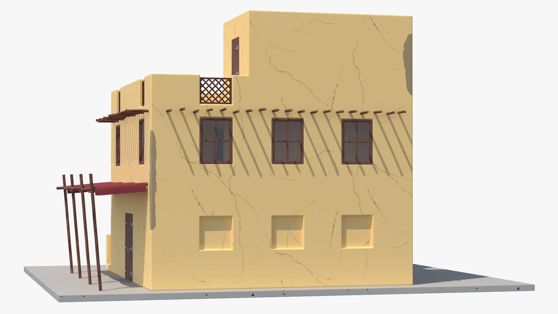 3D Model Cartoon Arab House With Circular Construction - TurboSquid 2279037