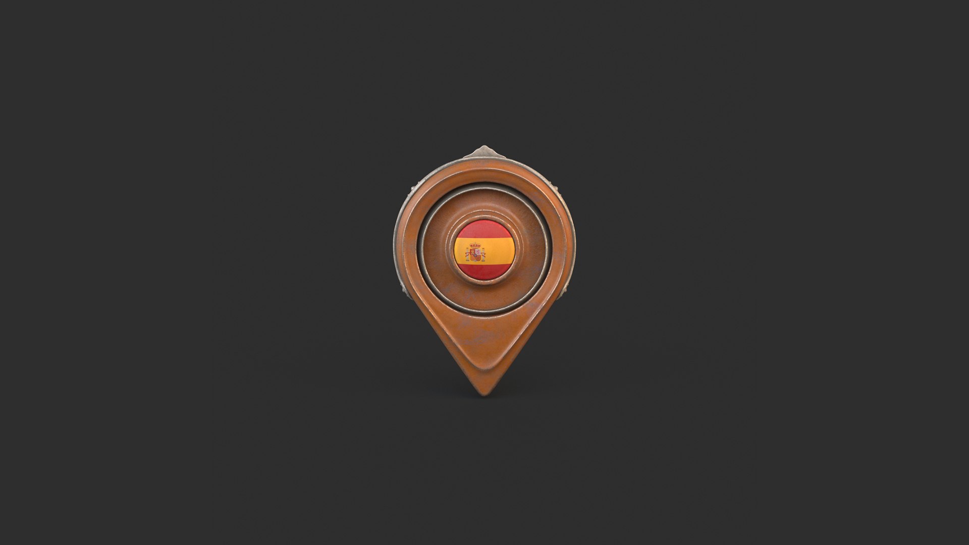 3D Spain Flag Icon Model - TurboSquid 2063234