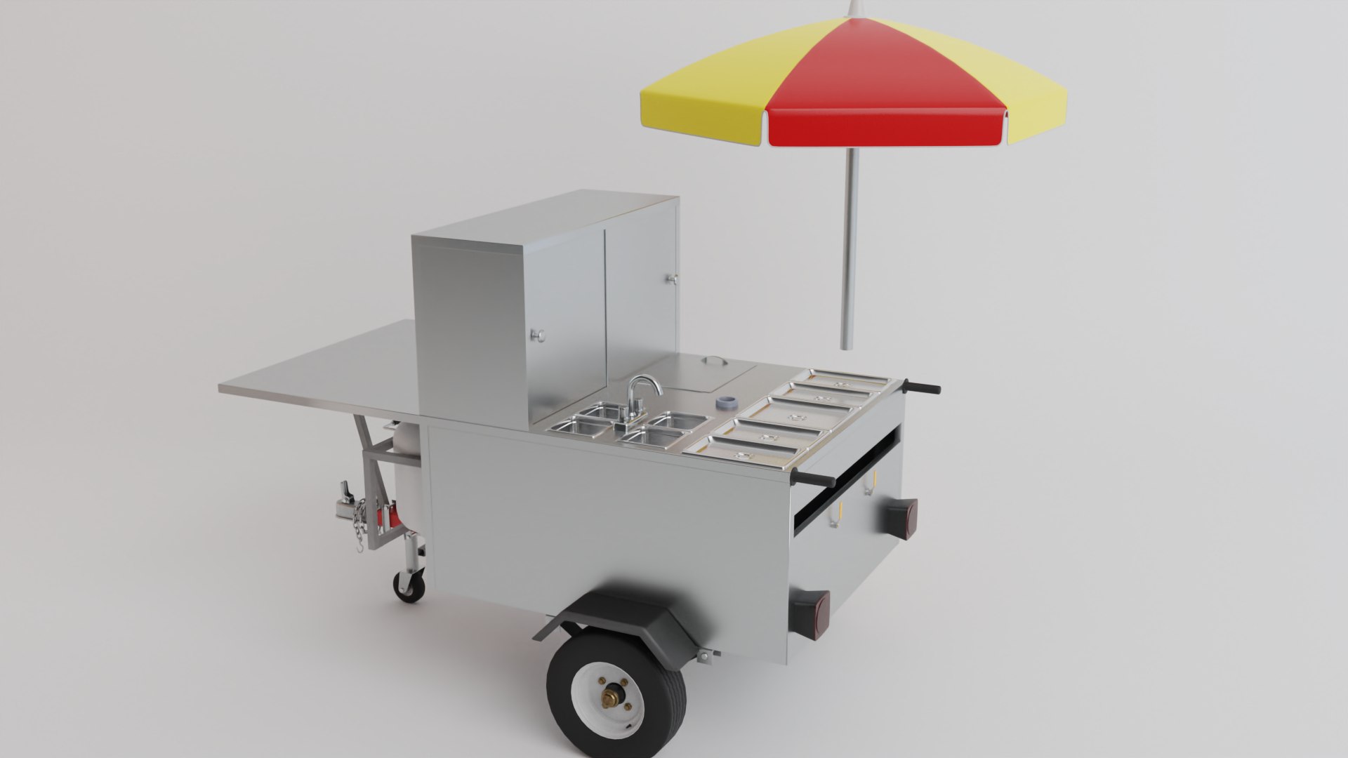 3D Hot Dog Cart Model - TurboSquid 2093714