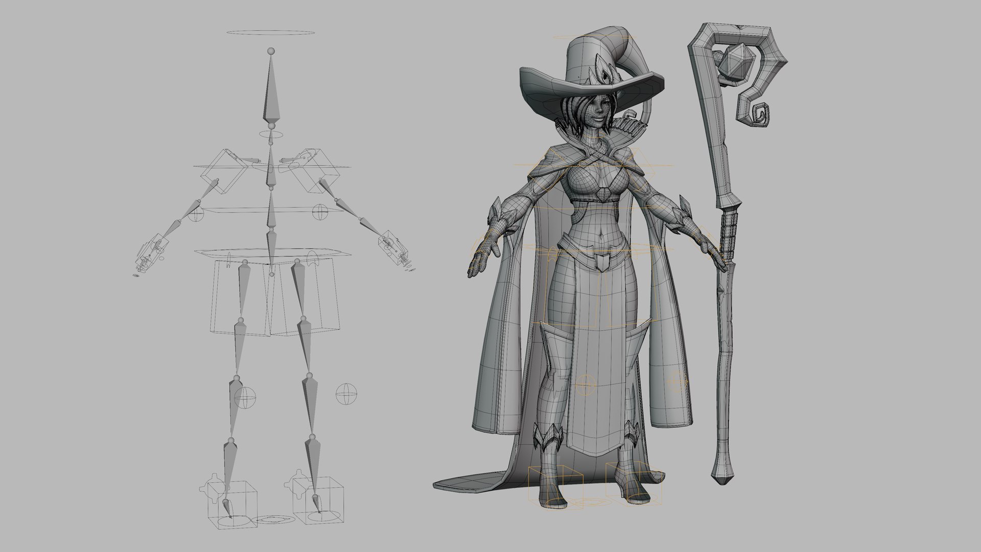 3D Stylized Cartoon Female Mage Hero - TurboSquid 2092812