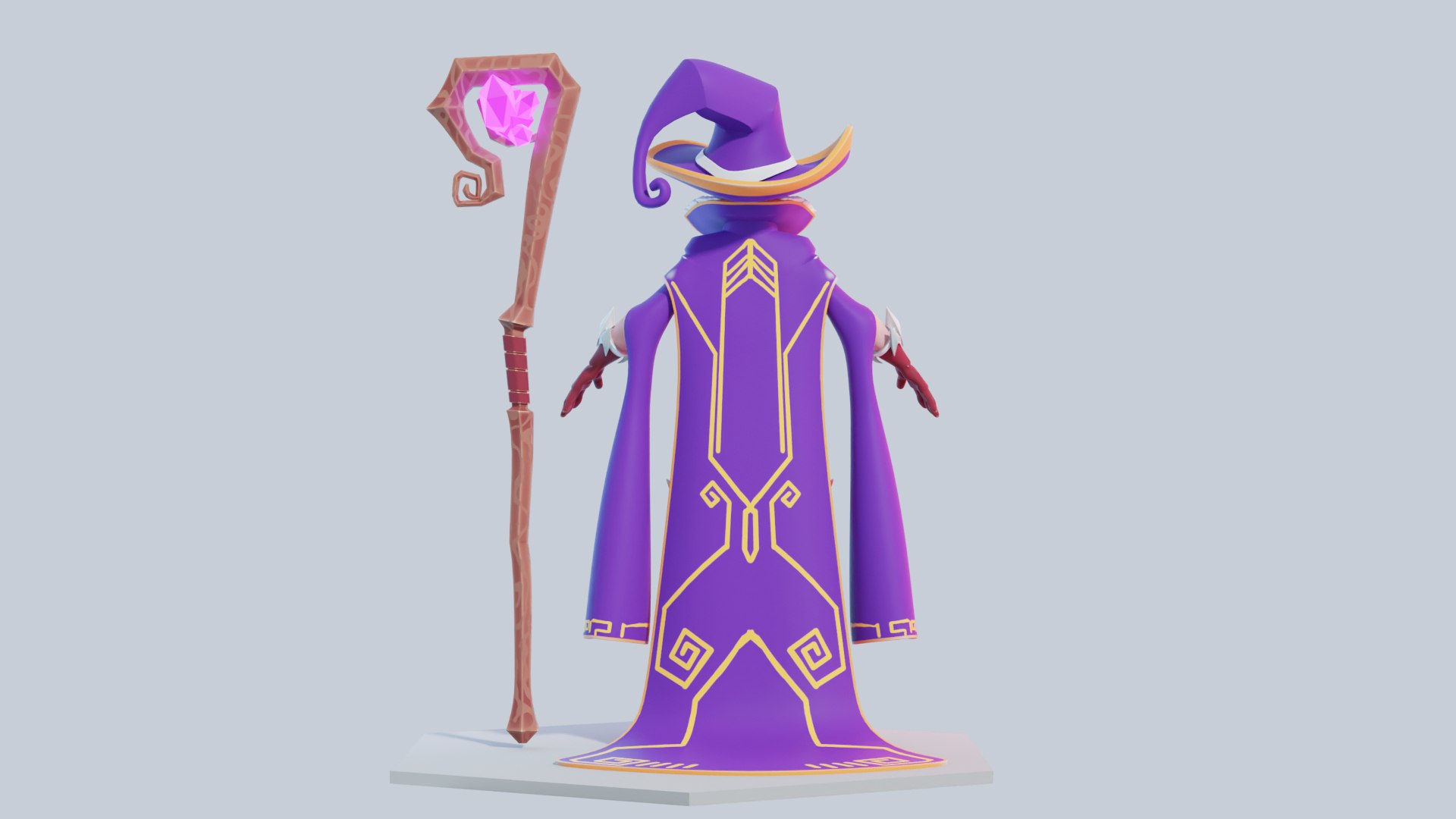 3D Stylized Cartoon Female Mage Hero - TurboSquid 2092812