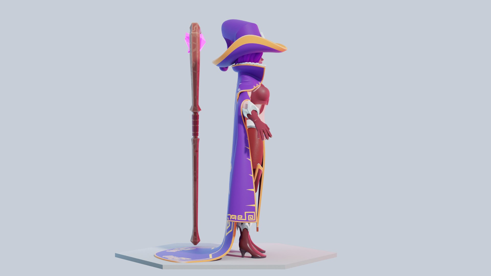 3D Stylized Cartoon Female Mage Hero - TurboSquid 2092812