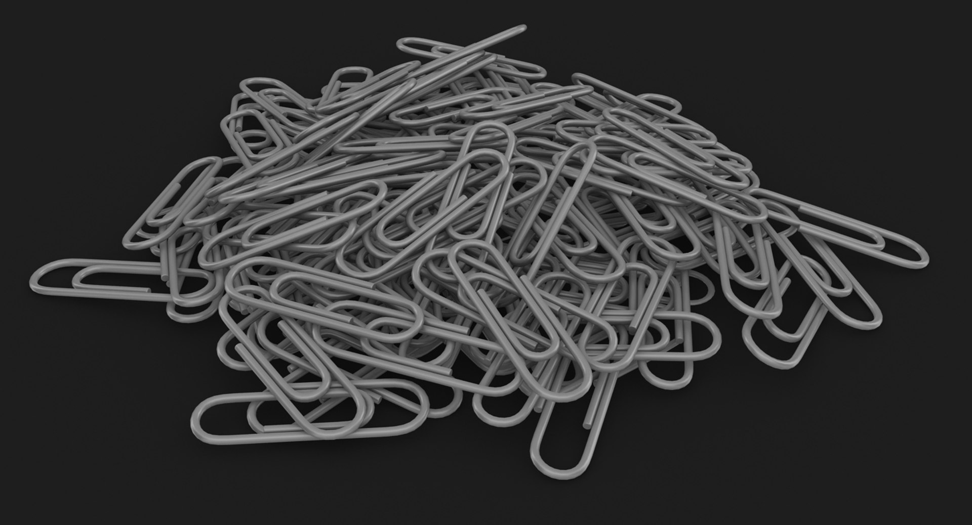 3D Realistic Paper Clips Pile Model - TurboSquid 1216815