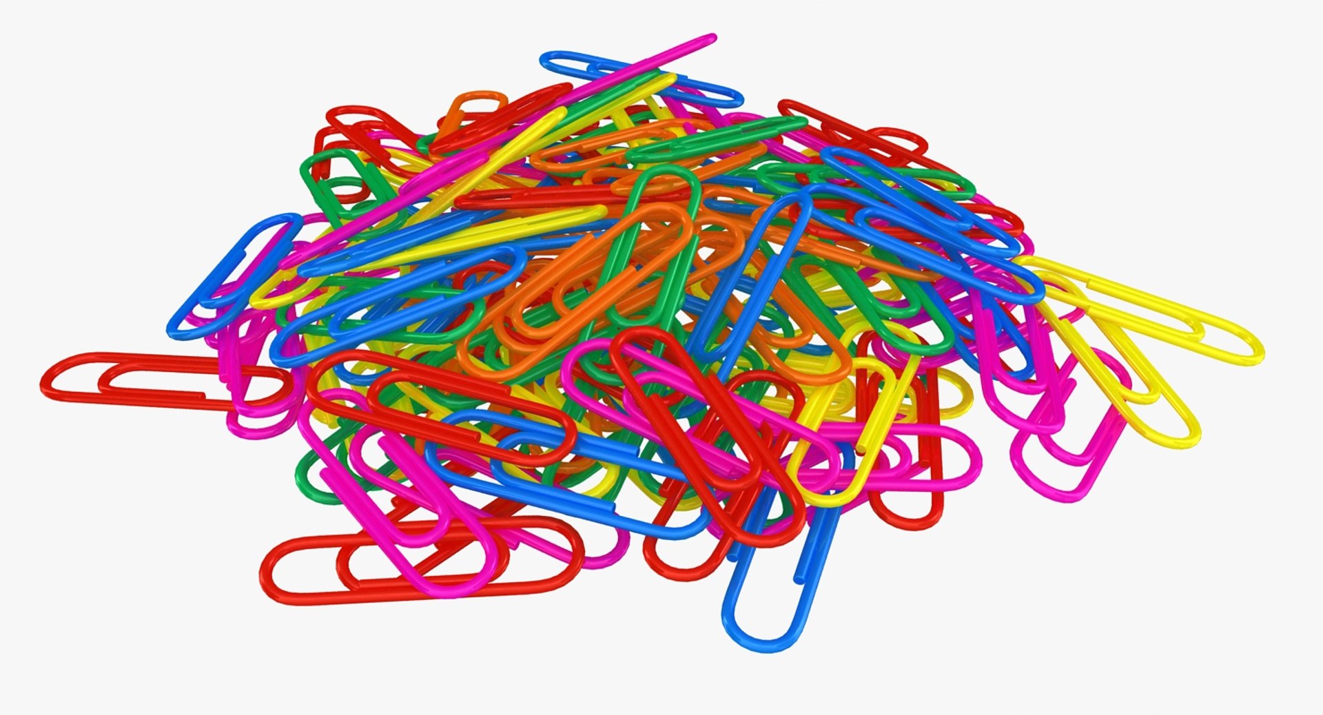 3D Realistic Paper Clips Pile Model - TurboSquid 1216815