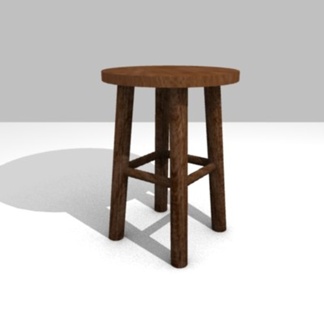 3d Model Of Stool Sit