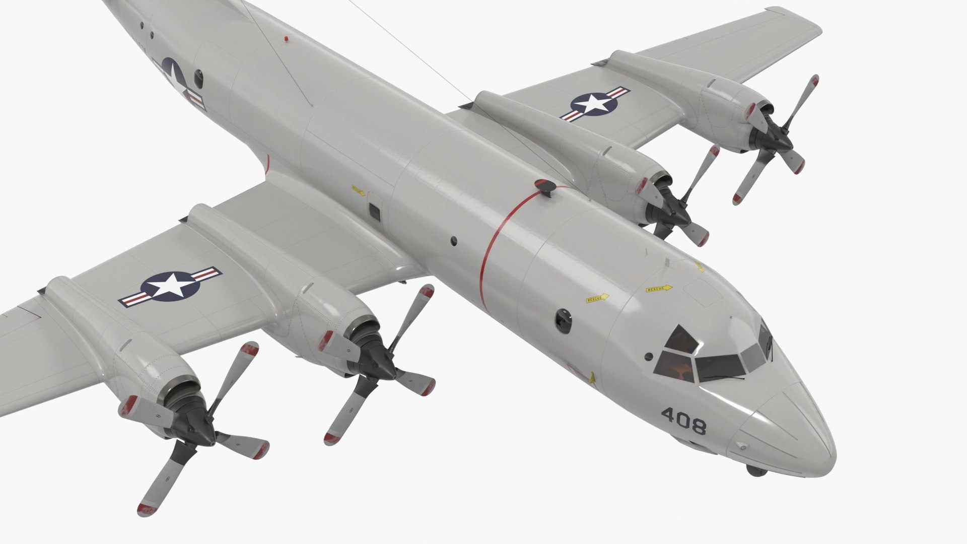US Navy P3 Orion Anti Submarine Aircraft Flying 3D Model - TurboSquid ...