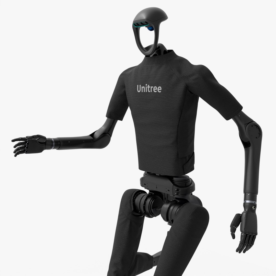 Unitree Robot Humanoid Rigged For Blender Animated Set 3D Model ...