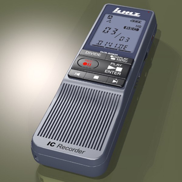 digital voice recorder 3d model