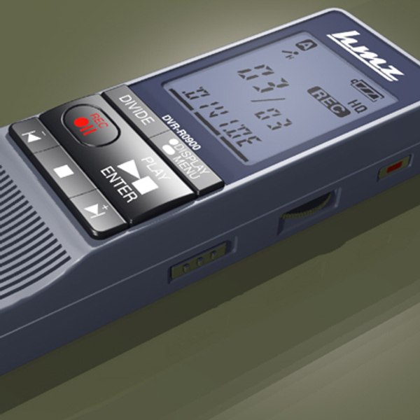 digital voice recorder 3d model