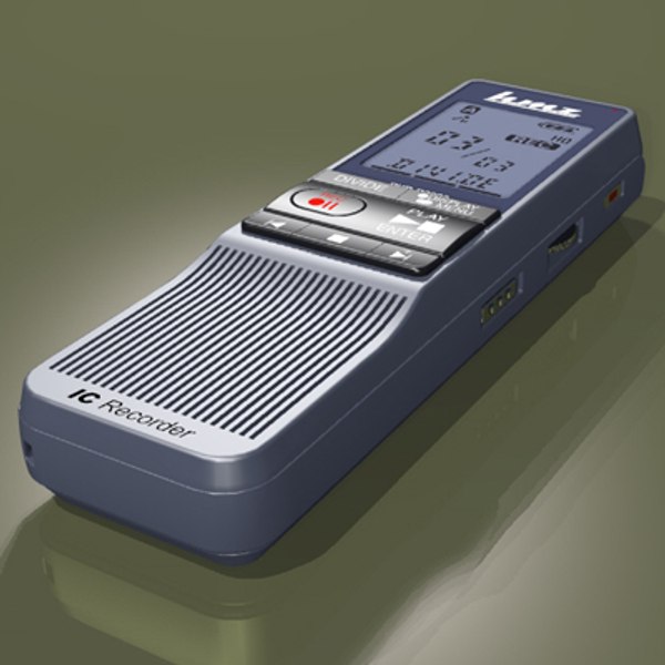 digital voice recorder 3d model