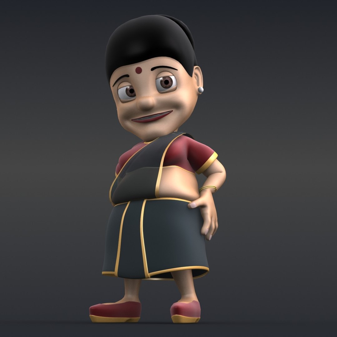 Indian Lady Rigged 3d Model