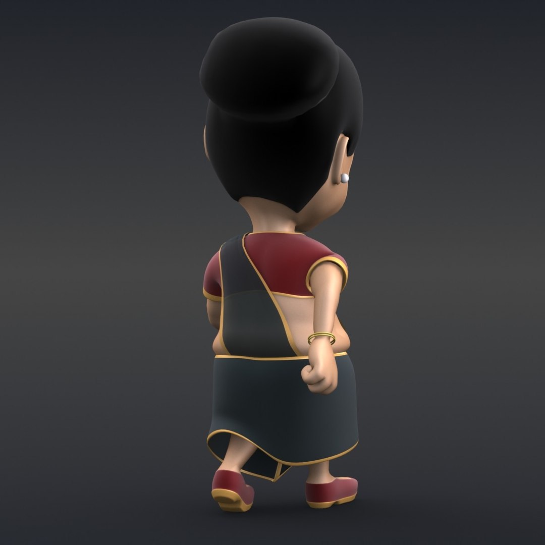 Indian Lady Rigged 3d Model