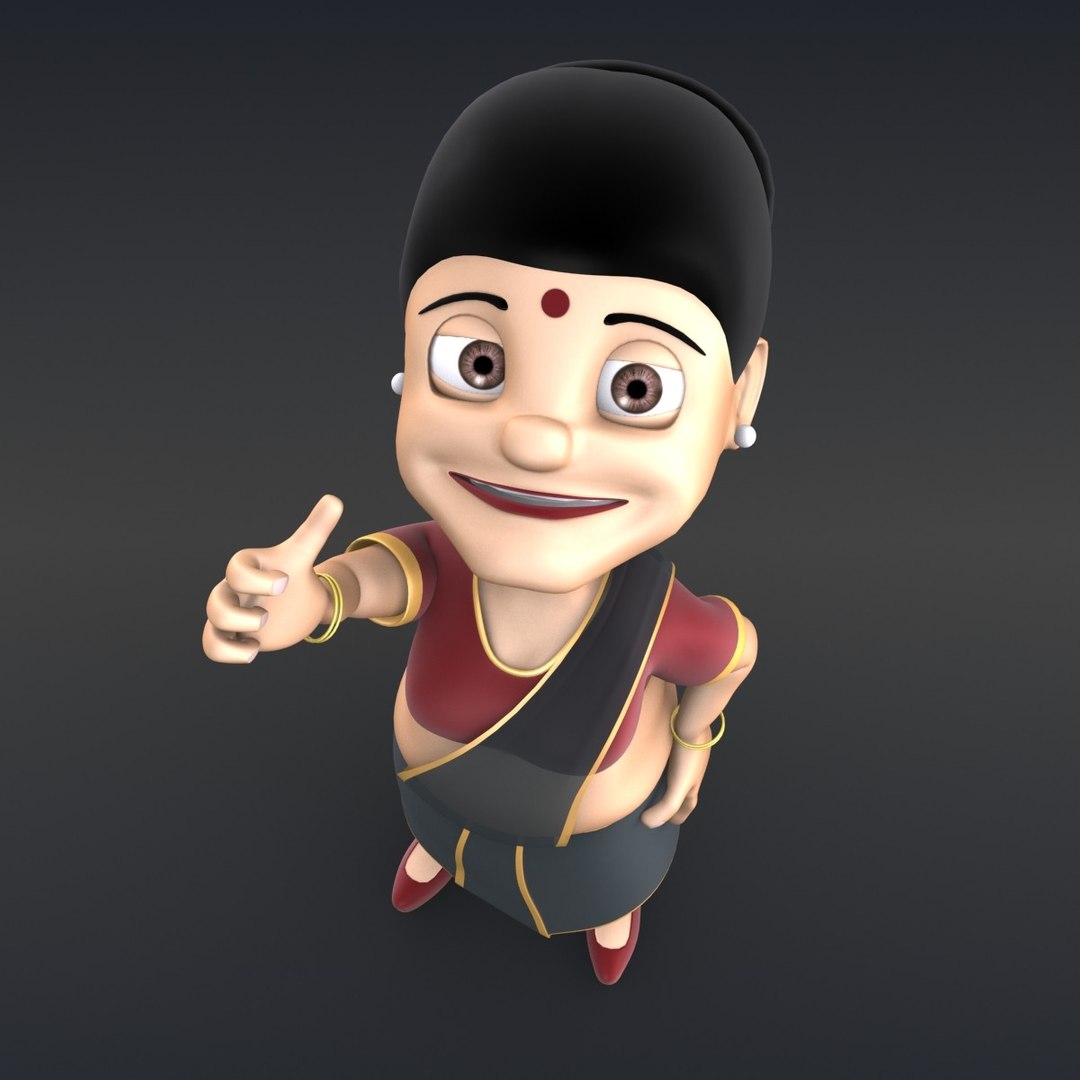 Indian Lady Rigged 3d Model