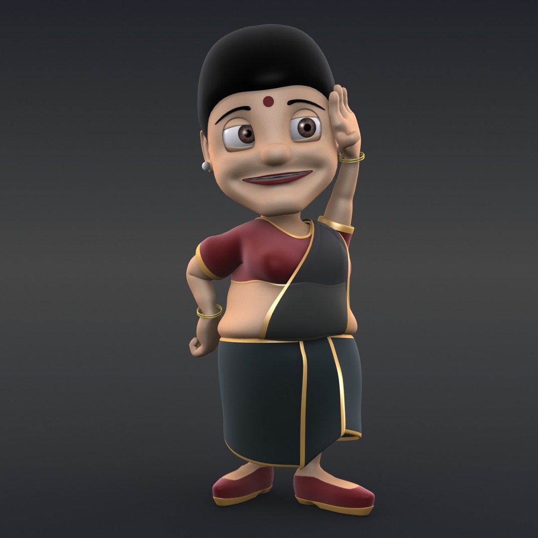 Indian Lady Rigged 3d Model