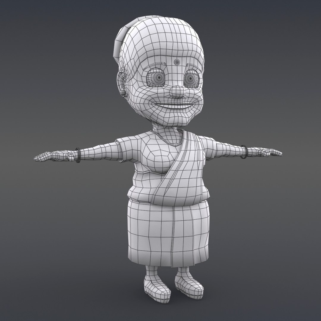 Indian Lady Rigged 3d Model