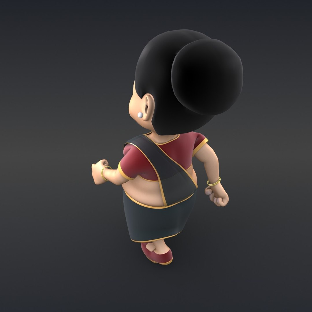 Indian Lady Rigged 3d Model