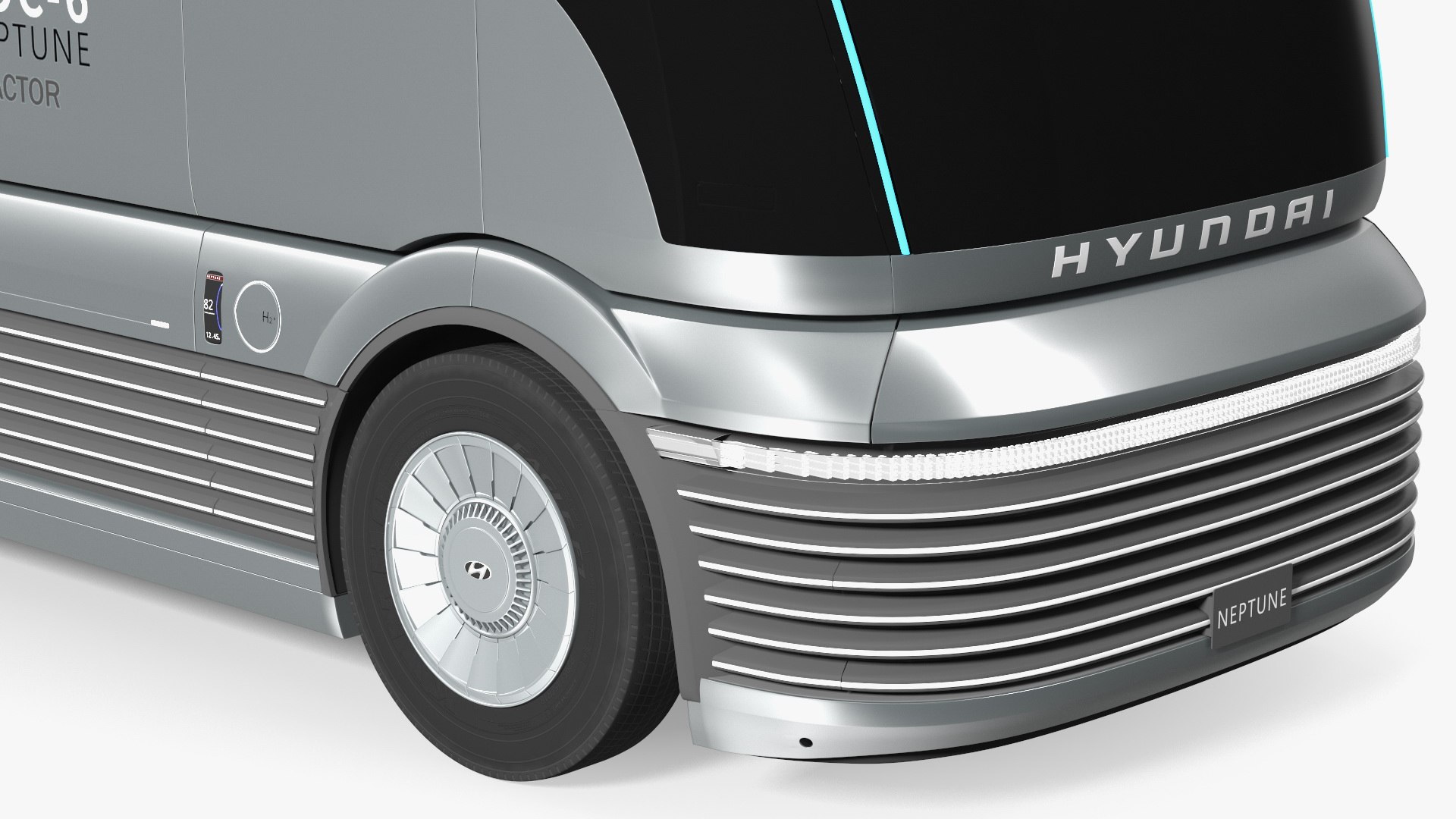 Heavy Duty Hydrogen Semi Truck Hyundai HDC-6 Neptune Rigged 3D Model ...